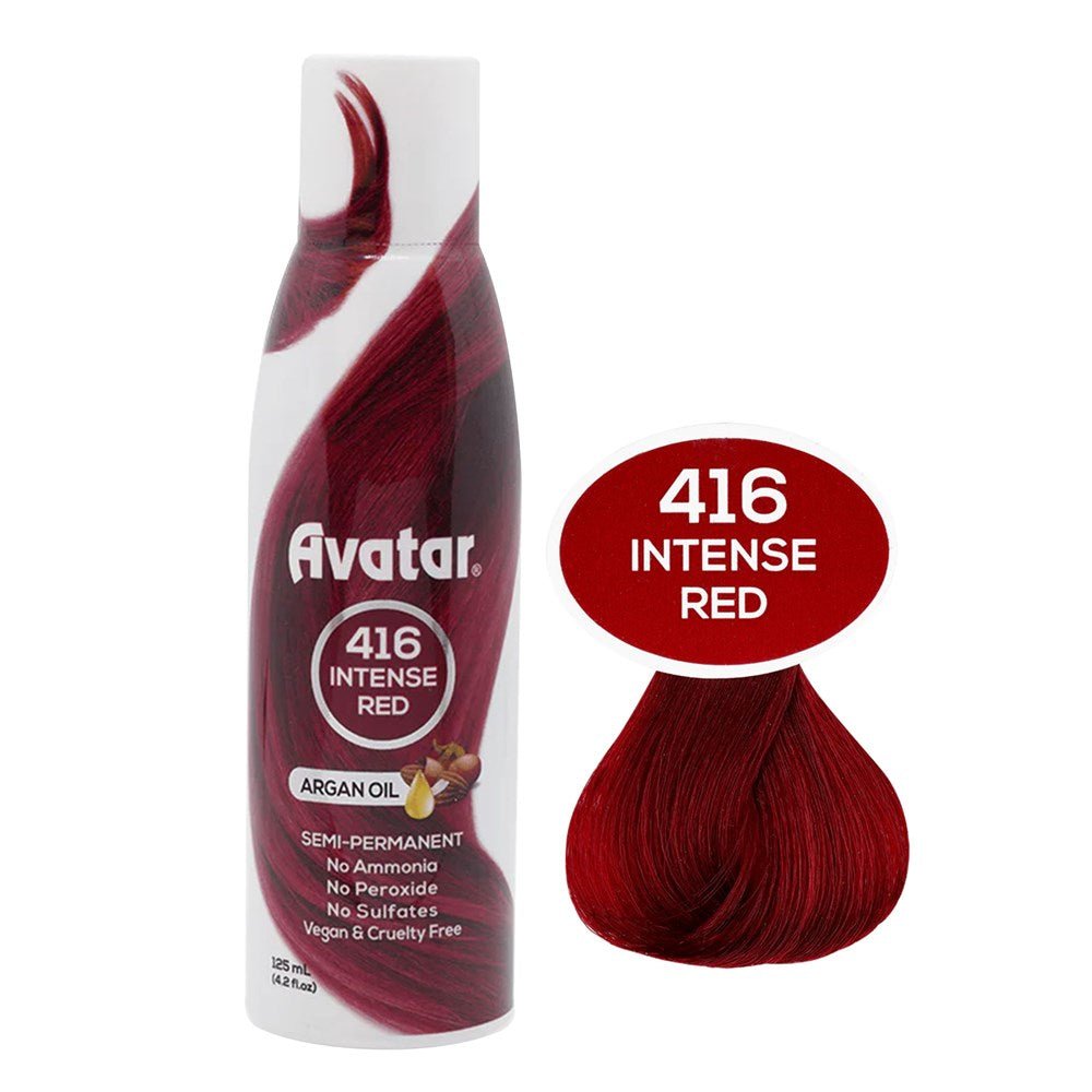 AVATAR SEMI PERMANENT HAIR COLOR 416 INTENSE RED 4.2OZ - Beautylicious ...